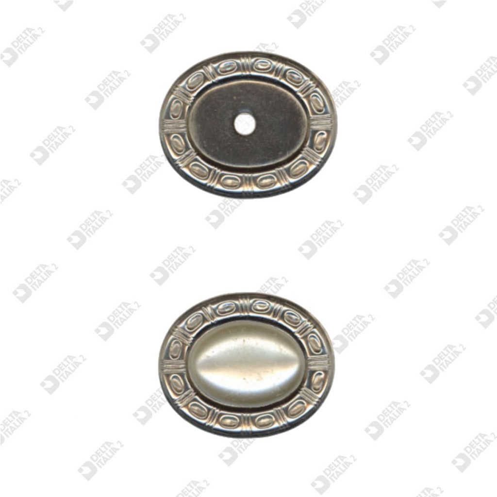 336 BORCHIA OVALE 38X30 MM CON FORO FERRO - Delta Italia 2 srl